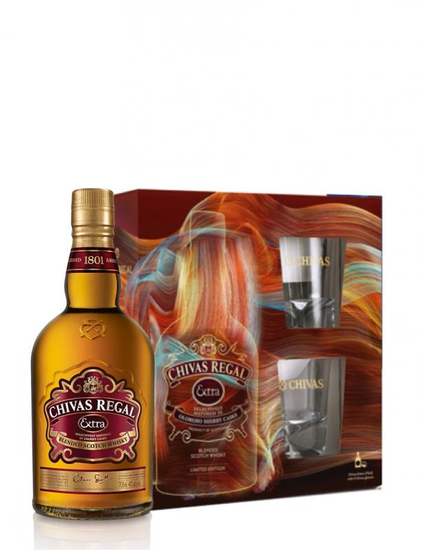 Szkocka whiskey Chivas Regal Extra 0,7l + 2 szkl | Cena, sklep Szkocka whiskey Chivas Regal Extra 0,7l + 2 szkl | Cena, sklep