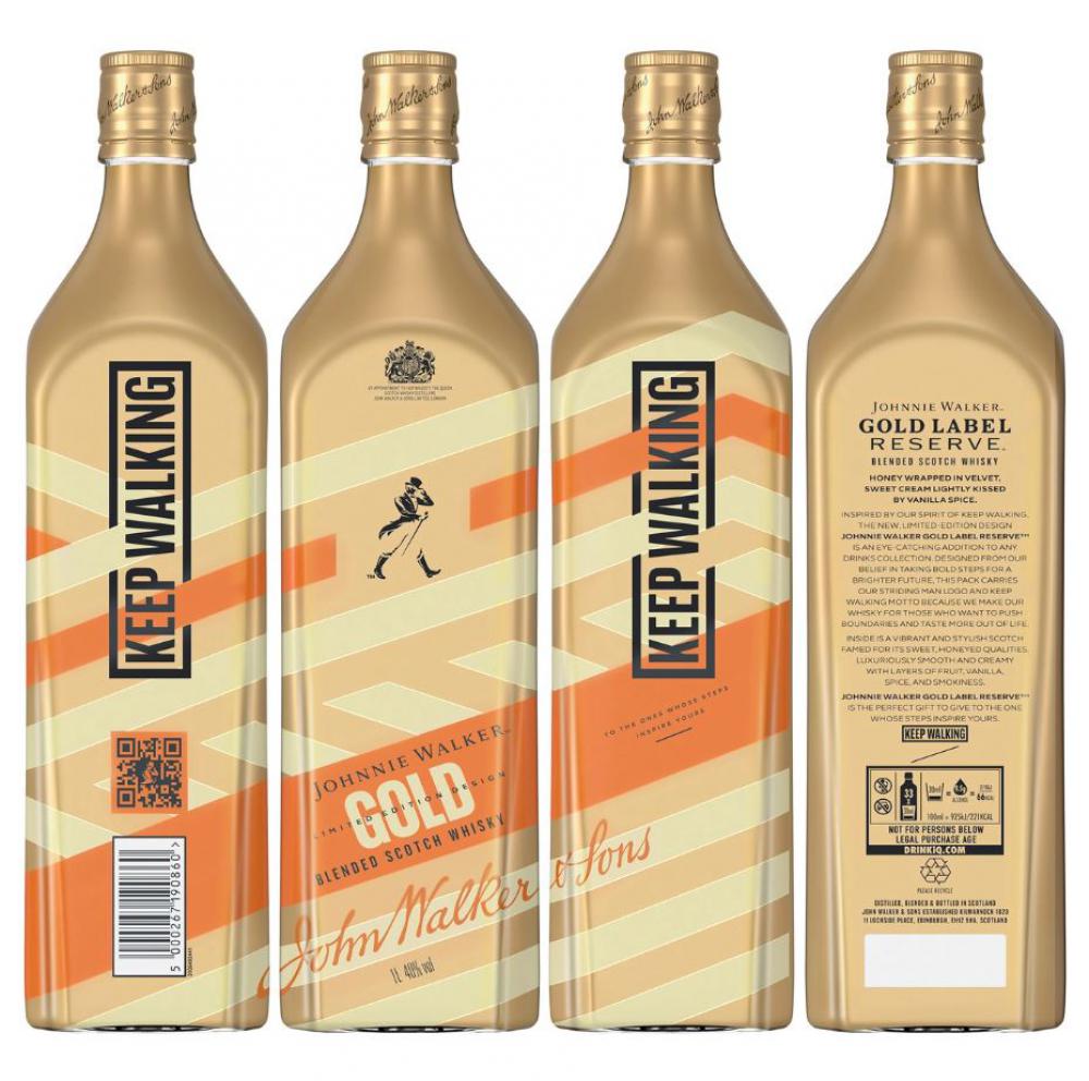 Whisky Johnnie Walker Gold Label Icon Keep Walking 0,7l 40% - cena ...