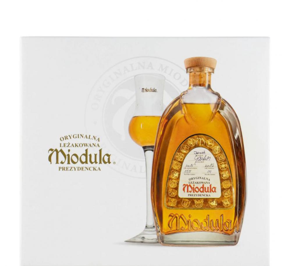 Wódka Miodula Prezydencka Tempranillo Cask 2015 0,5l + kieliszek ...