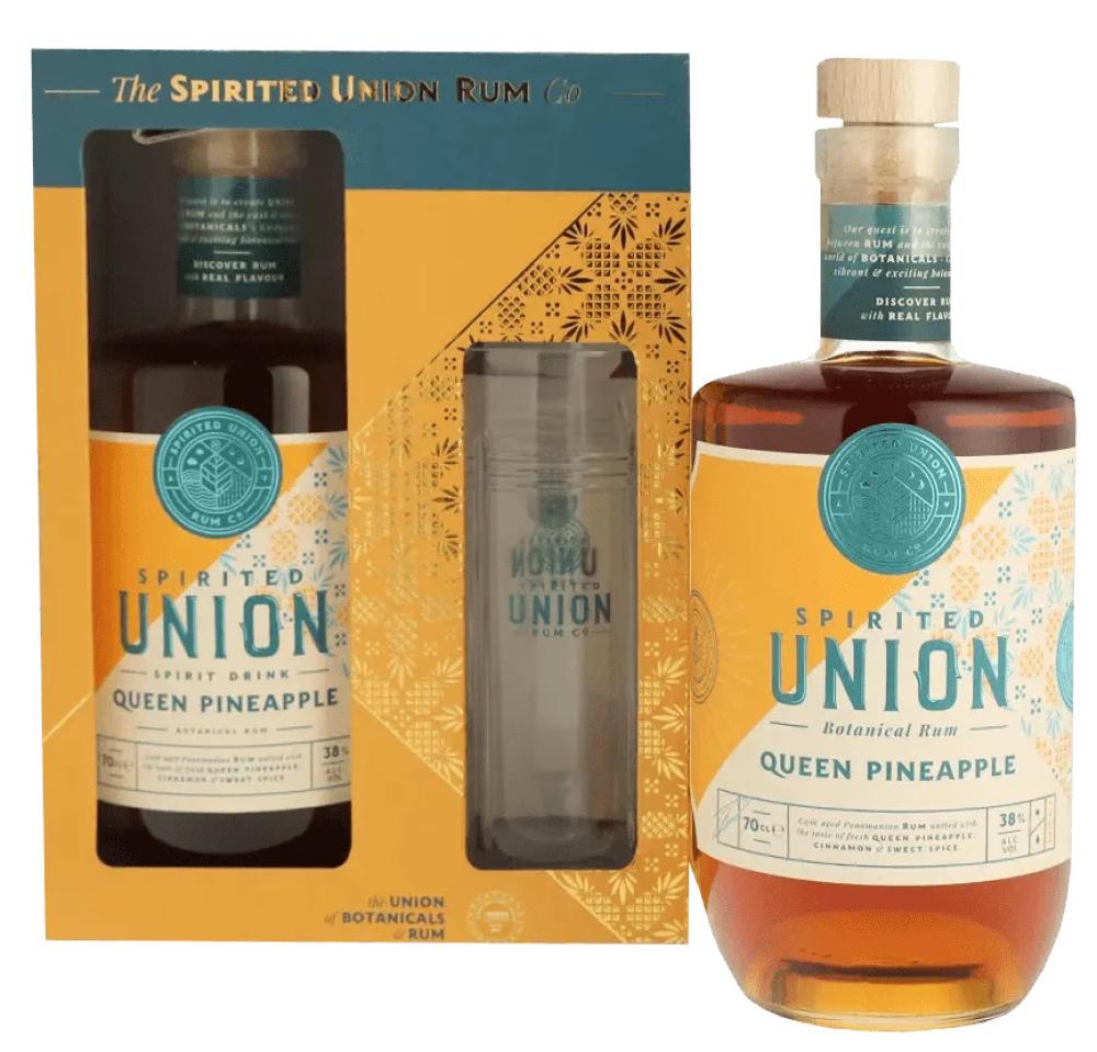 Rum Union Queen Pineapple & Spice zestaw ze szklanką 0,7l 38% | online