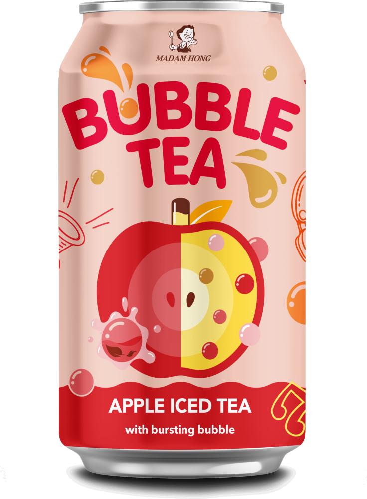 Napój Bubble Tea Apple Iced Tea Madam Hong 0,32L – Jabłkowy Smak z Tajwanu